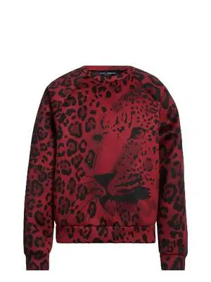 Dolce & Gabbana Sweatshirt With Leopard Print - Red