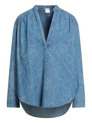 Pinko Denim Top In Cotton - Blue