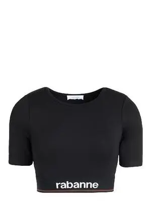 Rabanne Jersey Crop T-shirt - Black