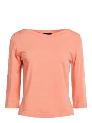 ROBERTO COLLINA Knitted 3/4 Sleeve Sweater - Orange