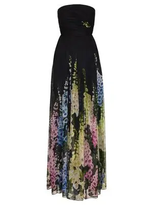 Oscar De La Renta Gradient-effect Chiffon Gown - Black