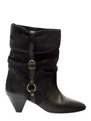 Isabel Marant 55mm Darner Buckle-detail Ankle Boots - Black
