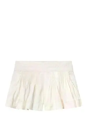 Isabel Marant Cybila Lace Pleated Shorts - Neutrals