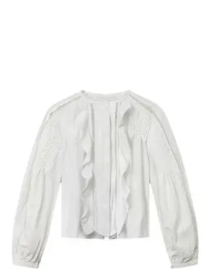Isabel Marant Cubraly Ruffled Lace Shirt - White