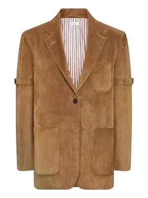 Thom Browne Corduroy Blazer With Armband - Brown