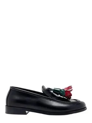 Proenza Schouler Flower-embellished Leather Loafers - Black