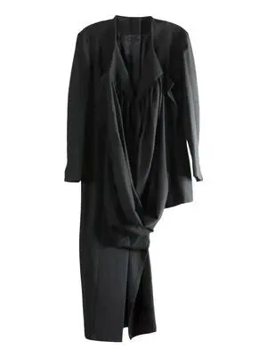 Yohji Yamamoto Draped Jacket - Black