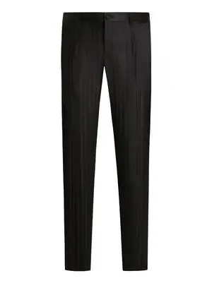 Dolce & Gabbana Striped-pattern Trousers - Black