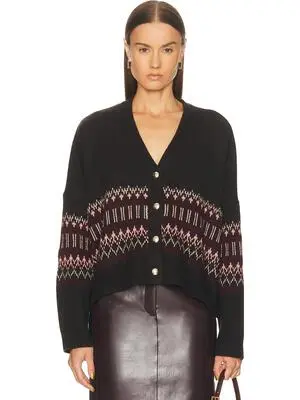 Sablyn Elliot B Boxy Cropped Fairisle Cardigan Multi