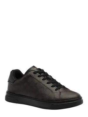 COACH High Line Signature Canvas Sneakers - Walnut & Black
