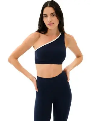 Splits59 Josie Airweight One Shoulder Bra - Indigo/white