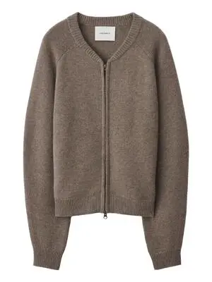 LISA YANG STORE Nessie Zip Cardigan Jacket - Truffle