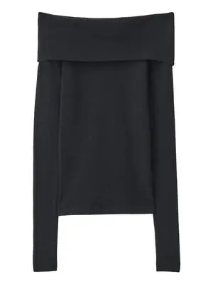 LISA YANG STORE The Claudina Top - Noir
