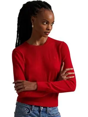 Ralph Lauren Merino Wool Crewneck Sweater - Rl2000 Red