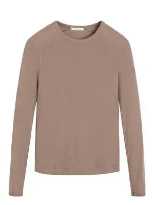 BY MALENE BIRGER Fritha Lyocell Long Sleeve T-shirt - Chocolate