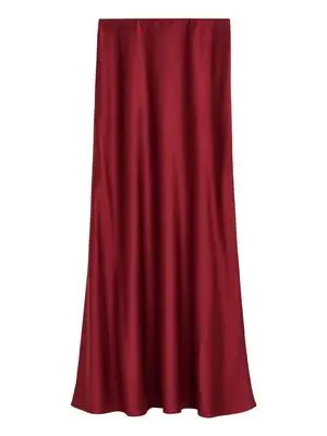 BY MALENE BIRGER Satin Maxi Skirt - Cabernet
