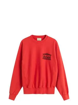 Aries Premium Aged Temple Sweatshirt - Red
