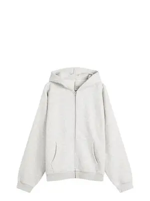SKIMS Zip Hoodie - Light Heather Grey