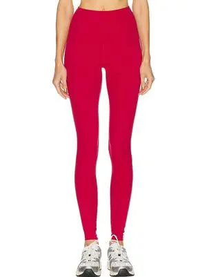 Year Of Ours Studio Everyday Legging In Red - Cinnamon