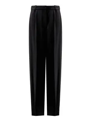 TOTEME Satin Wide Leg Trousers - Black