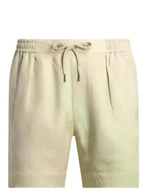 Ralph Lauren Purple Label Pleated Drawstring Short - Neutrals