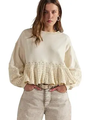 Free People Autumn Sweatshirt Tofu