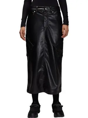JORDAN Flight Chicago Faux Leather Skirt - Black