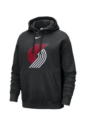 Nike Portland Trail Blazers Club Nba Pullover Hoodie - Black