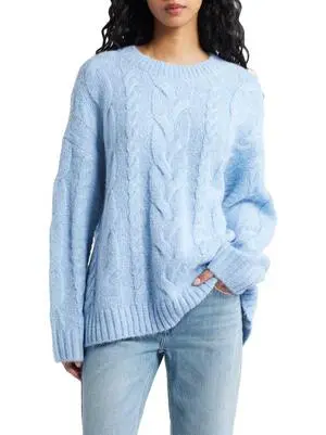 Bp. Oversized Cable Knit Sweater - Blue Belair