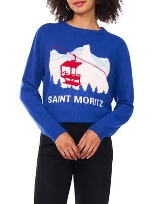 Vince Camuto Saint Moritz Crewneck Sweater - Cobalt Sea