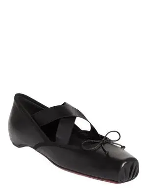 CHRISTIAN LOUBOUTIN Cassiasticina Ballet Flat - Black/black