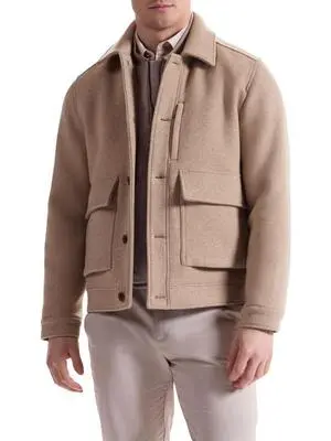 Bugatchi Tweed Jacket With Removable Quilted Vest - Walnut