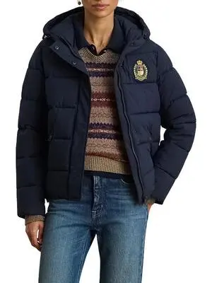Ralph Lauren Crested Puffer Coat - Dark Navy
