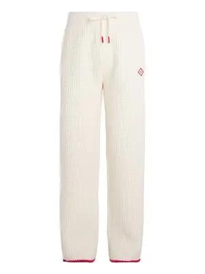 Casablanca Wool Waffle Sweatpants - White