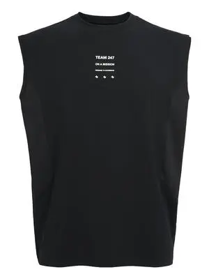 REPRESENT 247 Uprising Oversized Tank Top - Black