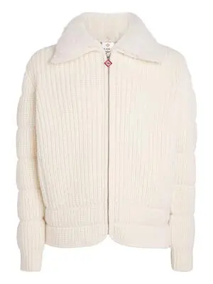 Casablanca Merino Wool Padded Jacket - White