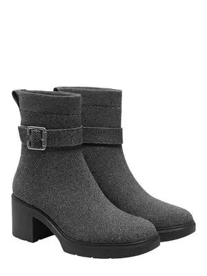 Vivaia Square-toe Heeled Ankle Boots - Rich Grey
