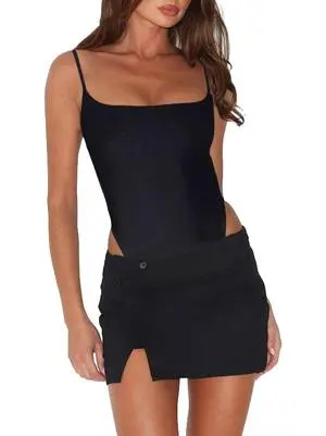 TIGER MIST Minerva Strappy Open Back Bodysuit Black