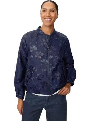 MASAI COPENHAGEN Jacquard Bomber Jacket - Navy Blazer