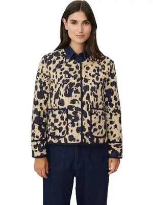 MASAI COPENHAGEN Javira Animal Print Quilted Jacket - Oxford Tan