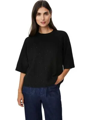 MASAI COPENHAGEN Mafarinna Shimmer Short Sleeve Jumper - Black