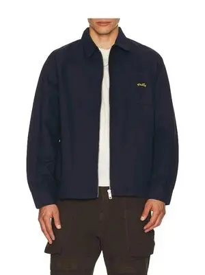 STAN RAY Zip Shirt In Navy - Navy Bedford