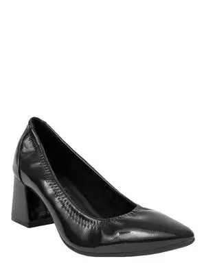 Aerosoles Elisea Pointed Toe Pumps Black Crinkle Patent