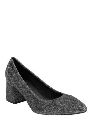 Aerosoles Elisea Pointed Toe Pumps - Gunmetal Stretch Lame