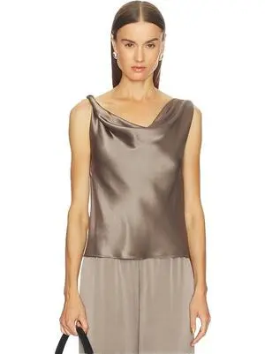 LESET Barb Shell Top - Taupe