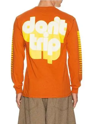 FREE & EASY Apres Long Sleeve Tee In Orange - Rust