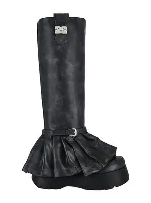 GANNI Kat Platform Boot - Ebony