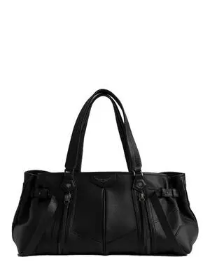 Zadig&Voltaire Grained Leather Shopper - Black