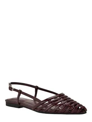 Calvin Klein Slingback Flats - Dark Red