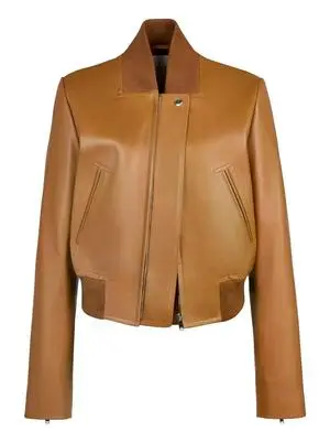 TOD'S Zip Leather Bomber Jacket